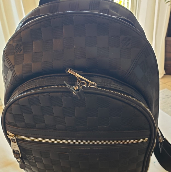 Louis Vuitton | Bags | Louis Backpack Damier Black Leather | Poshmark